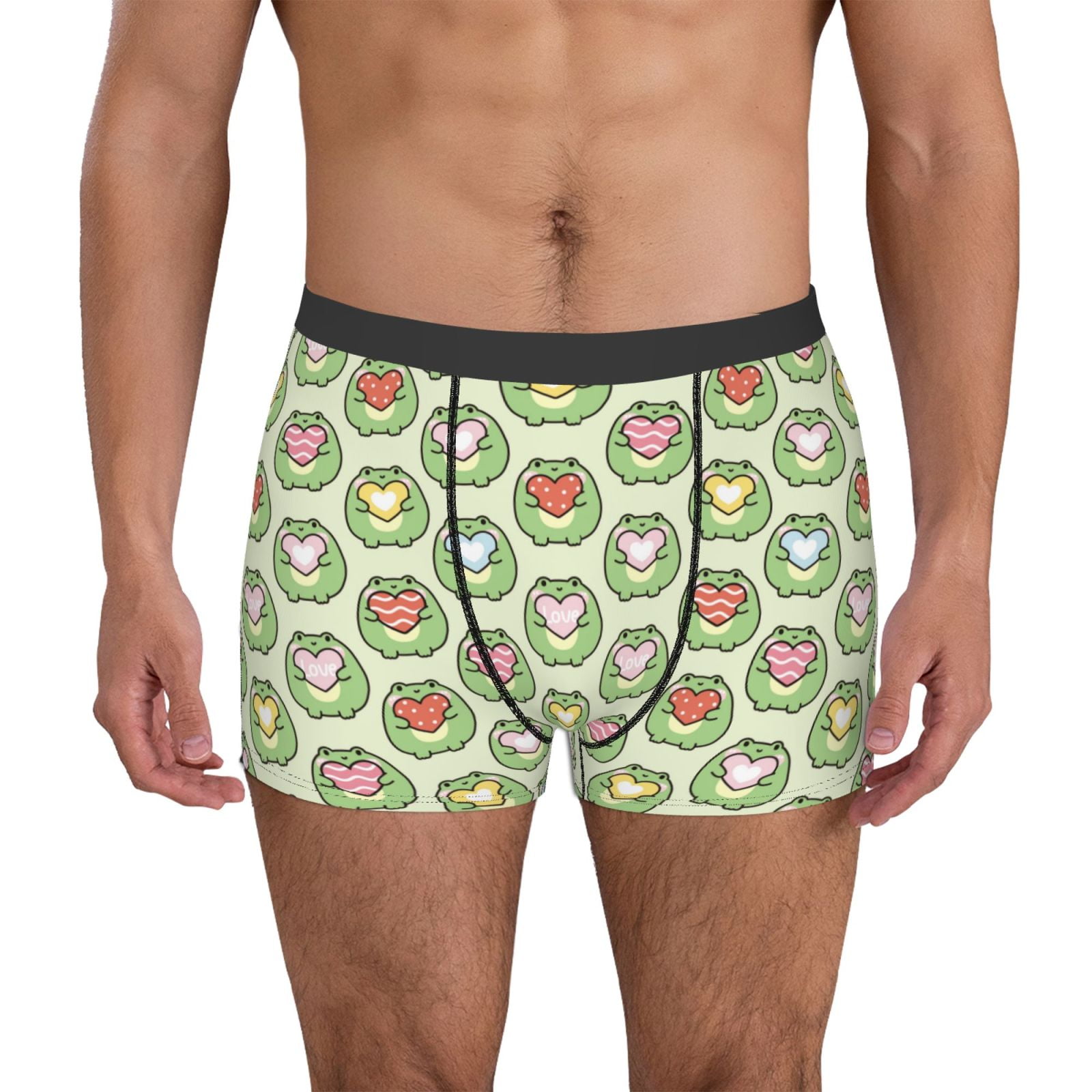 Fotbe Cute Chubby Frog Men’s Total Support Pouch Boxer Briefs, X-Temp ...