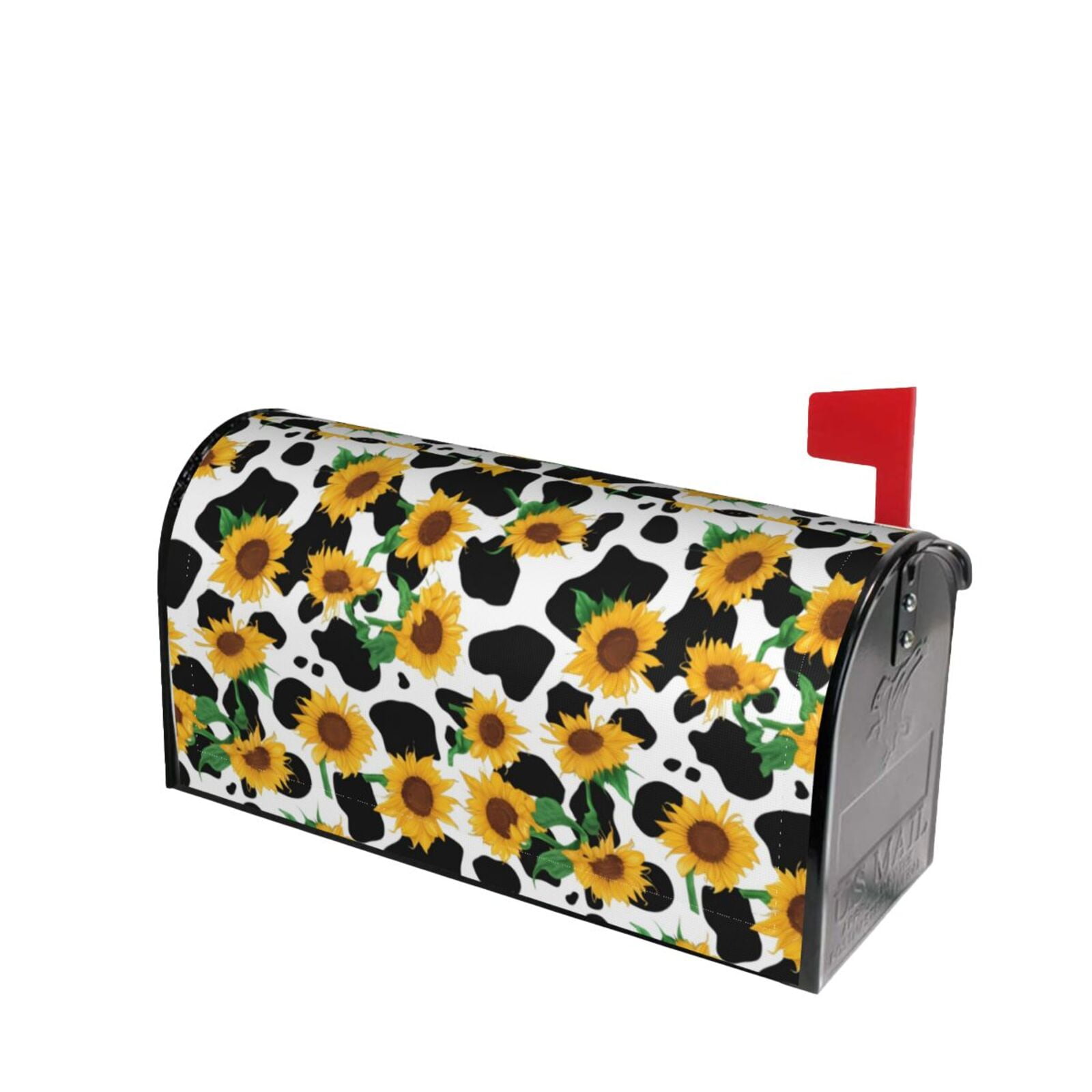 Fotbe Cute Cow Print Sunflower C Mailbox Covers Post Letter Box Cover ...