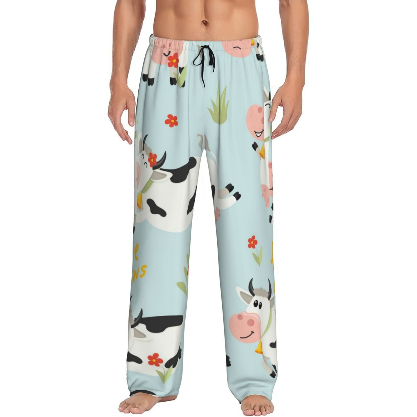 Fotbe Cute Cows Men's Pajama Pants,Sleepwear Pants,Pj Bottoms ...