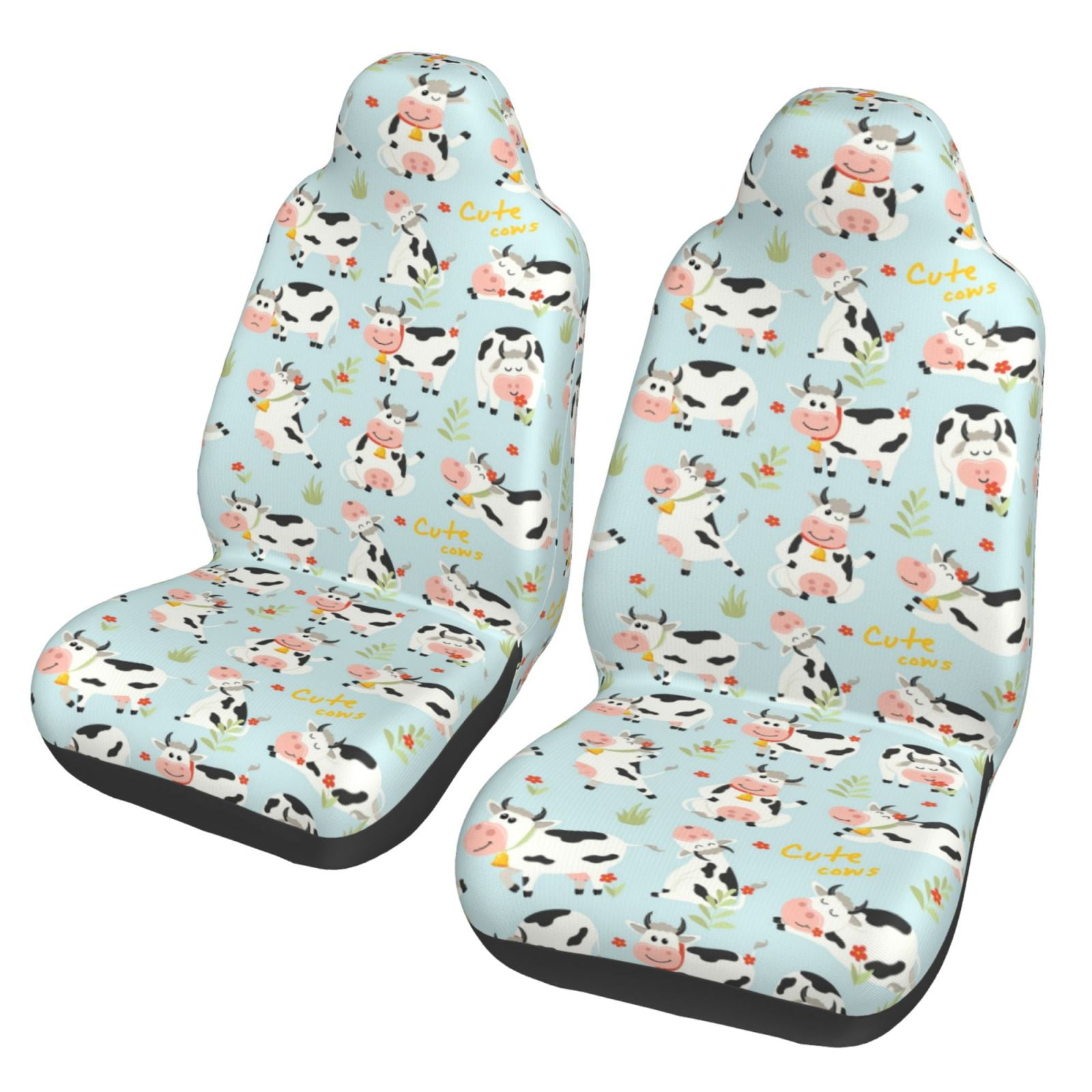 Fotbe Cute Cows Pattern Automotive Seat Covers for Cars Trucks and SUVs ...