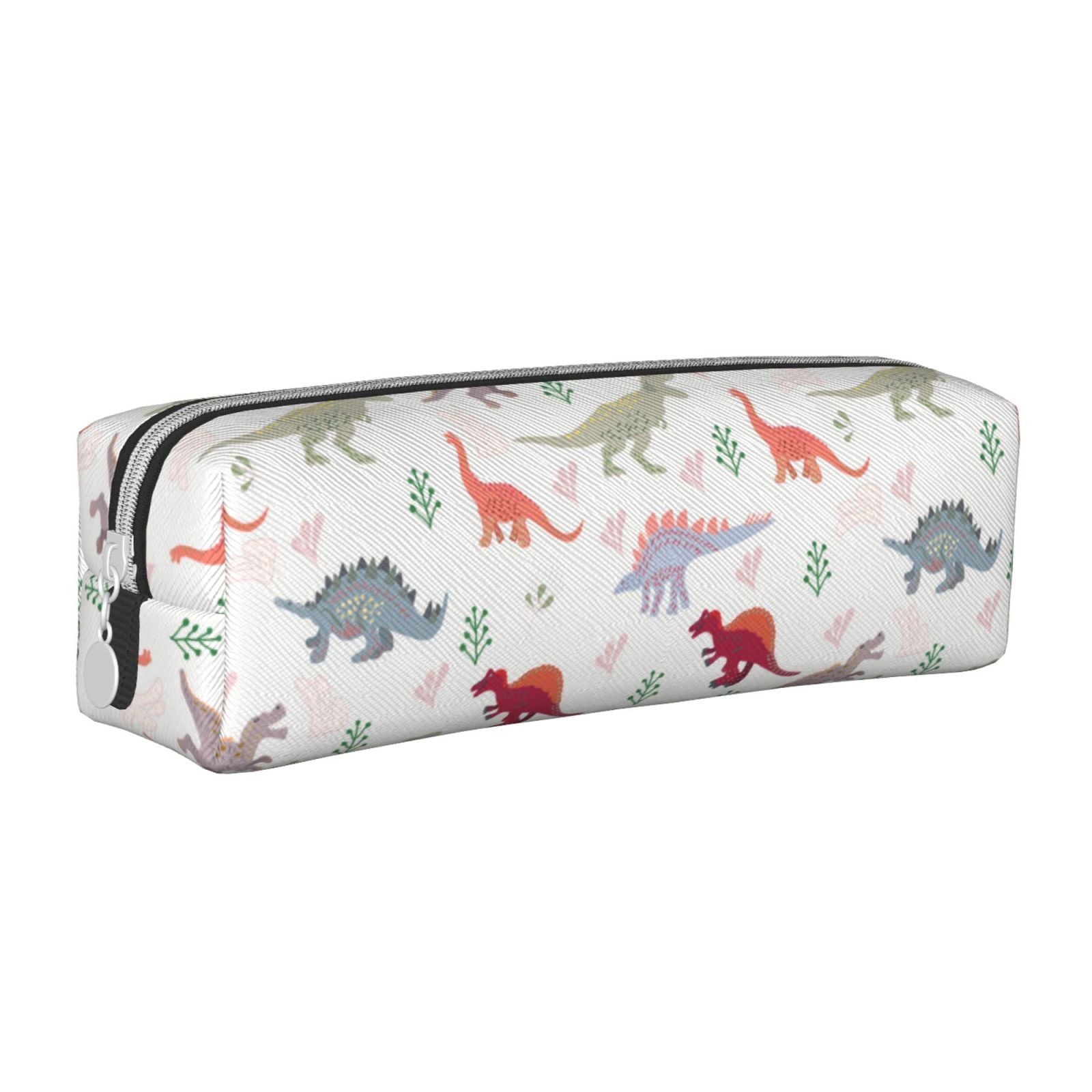 Fotbe Cute Dinosaur Pattern Leather Pencil Case, Pencil Pouch with ...