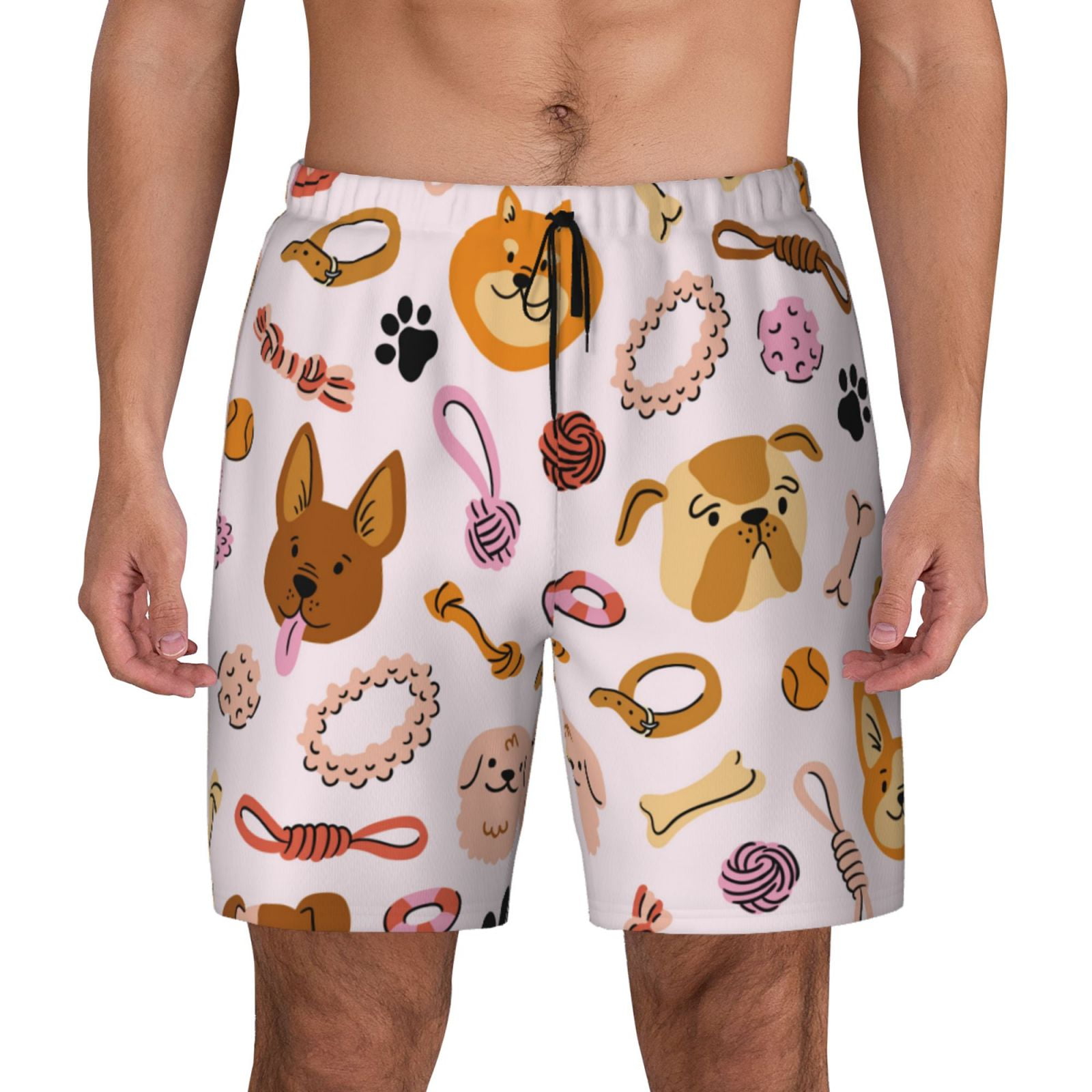 Fotbe Cute Dog Men’s Swim Trunks Quick Dry Swim Shorts Board Shorts ...