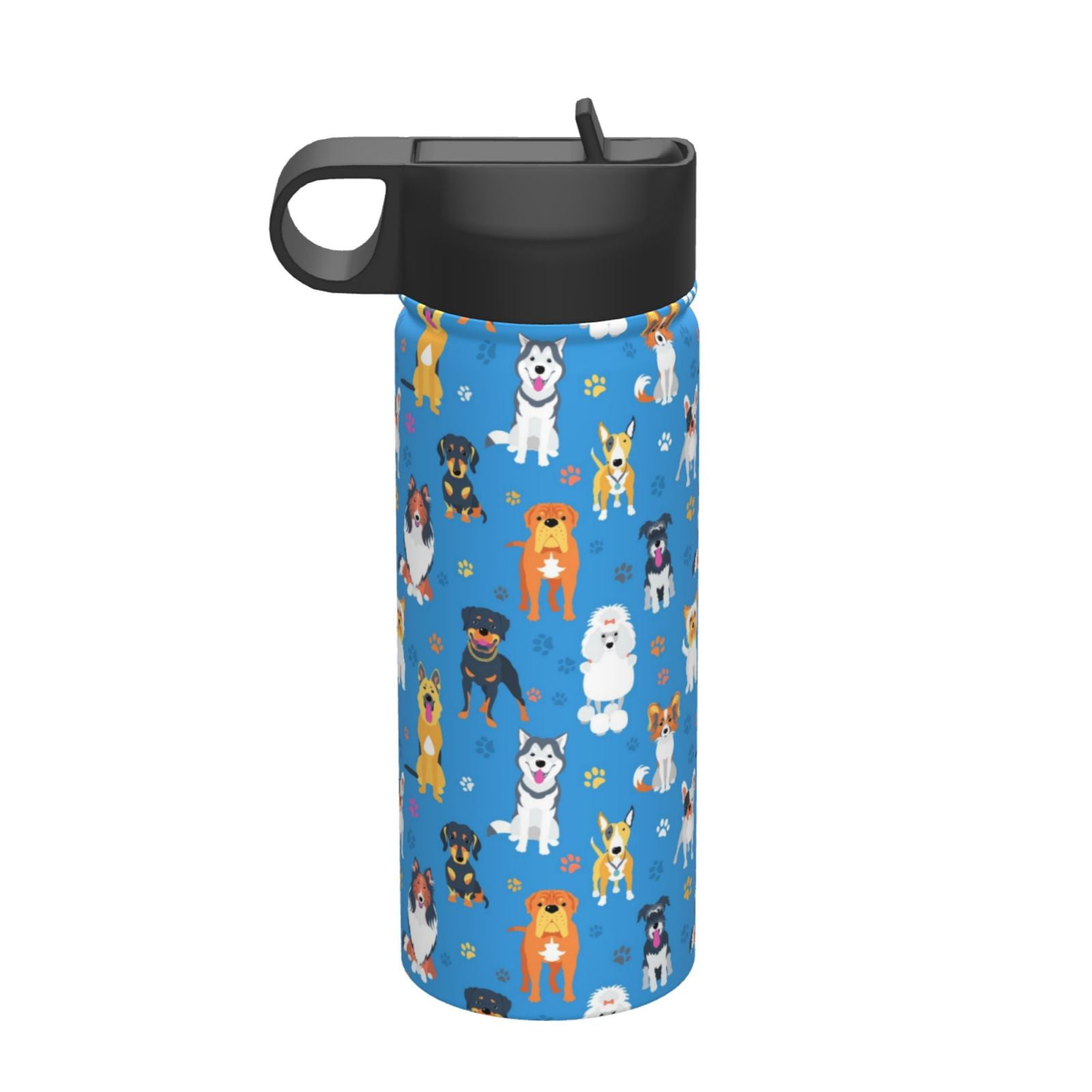 Fotbe Cute Dogs Pattern 18oz Sports Insulated Kettle Stainless Steel ...