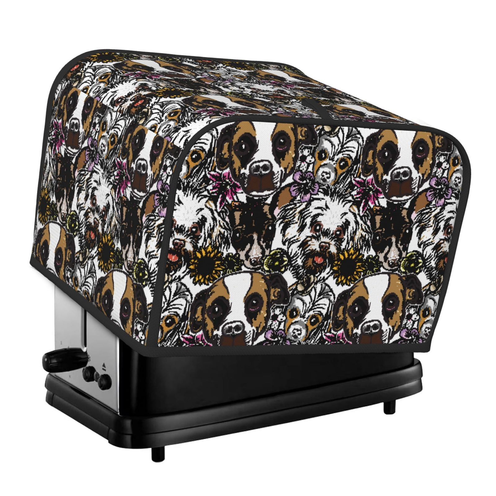 Fotbe Cute Dogs Puppy2 for Four Slice Toaster Cover, Fingerprint ...