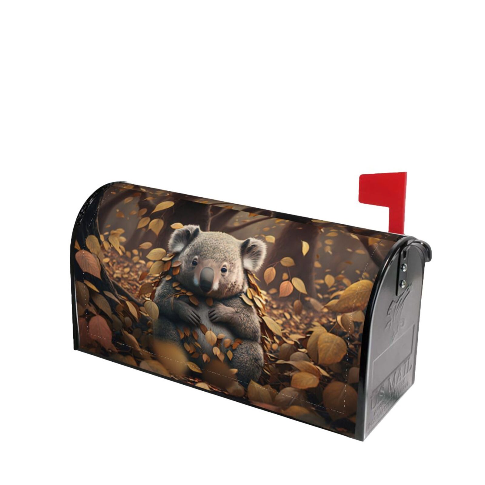 Fotbe Cute Fallen Leaf Koala Mailbox Covers Post Letter Box Cover ...