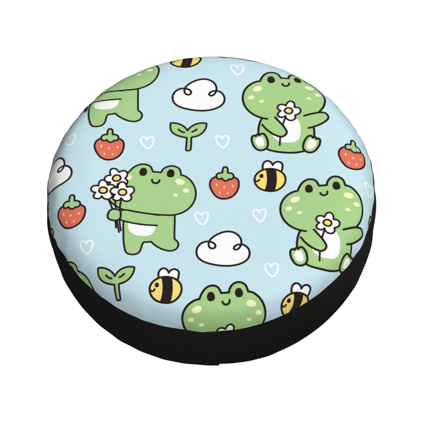 Fotbe Cute Floral Frog Spare Tire Cover Thickening Universal Fit for ...