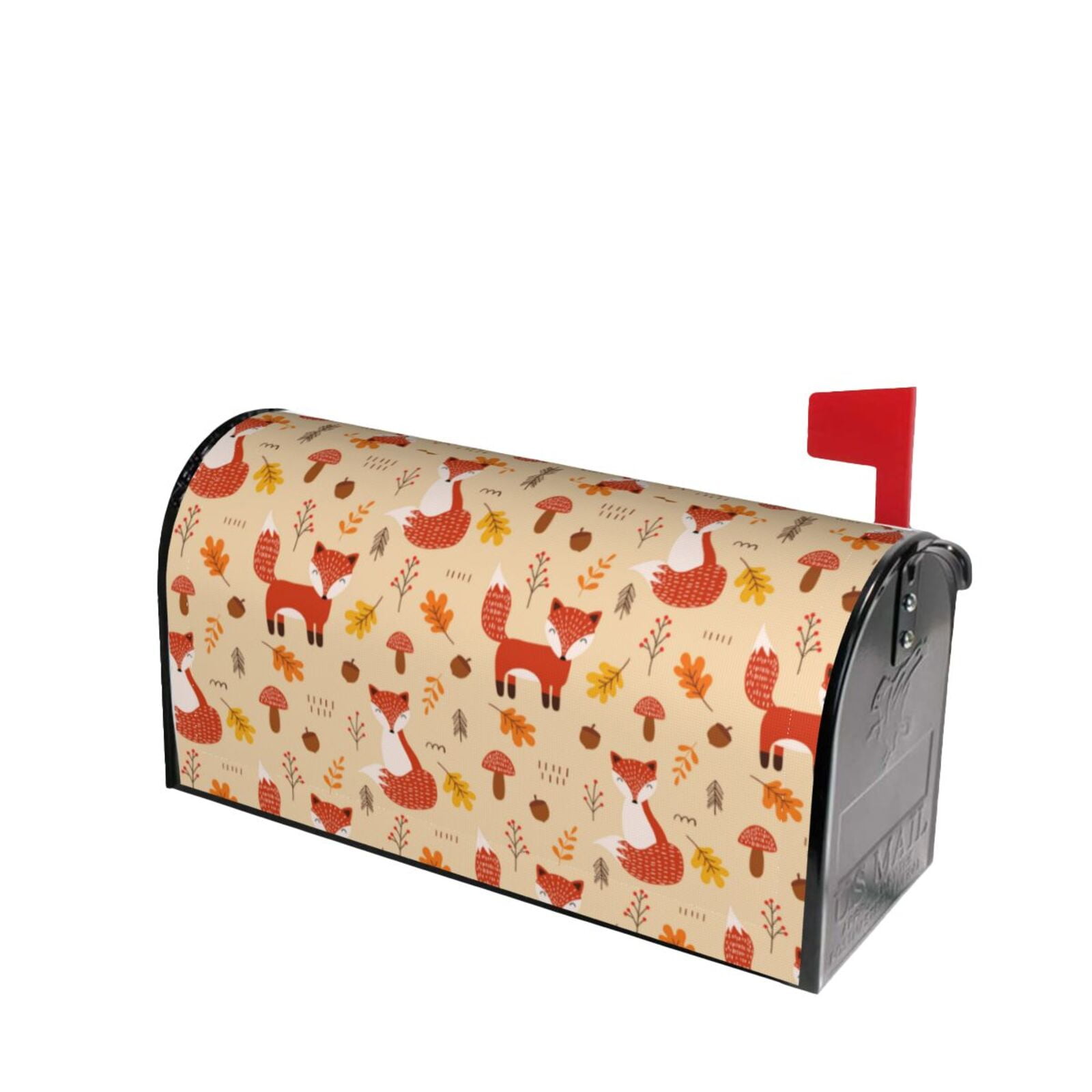 Fotbe Cute Foxes Mailbox Covers Post Letter Box Cover Garden Decor ...