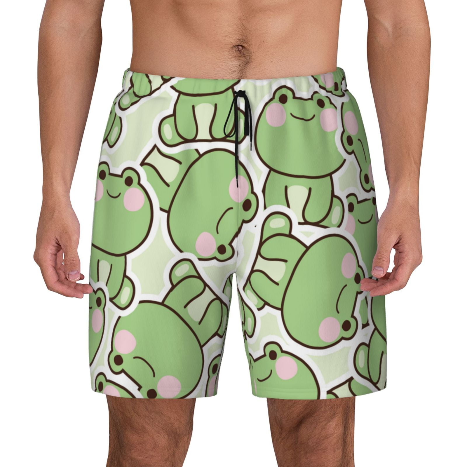 Fotbe Cute Frog Men’s Swim Trunks Quick Dry Swim Shorts Board Shorts ...