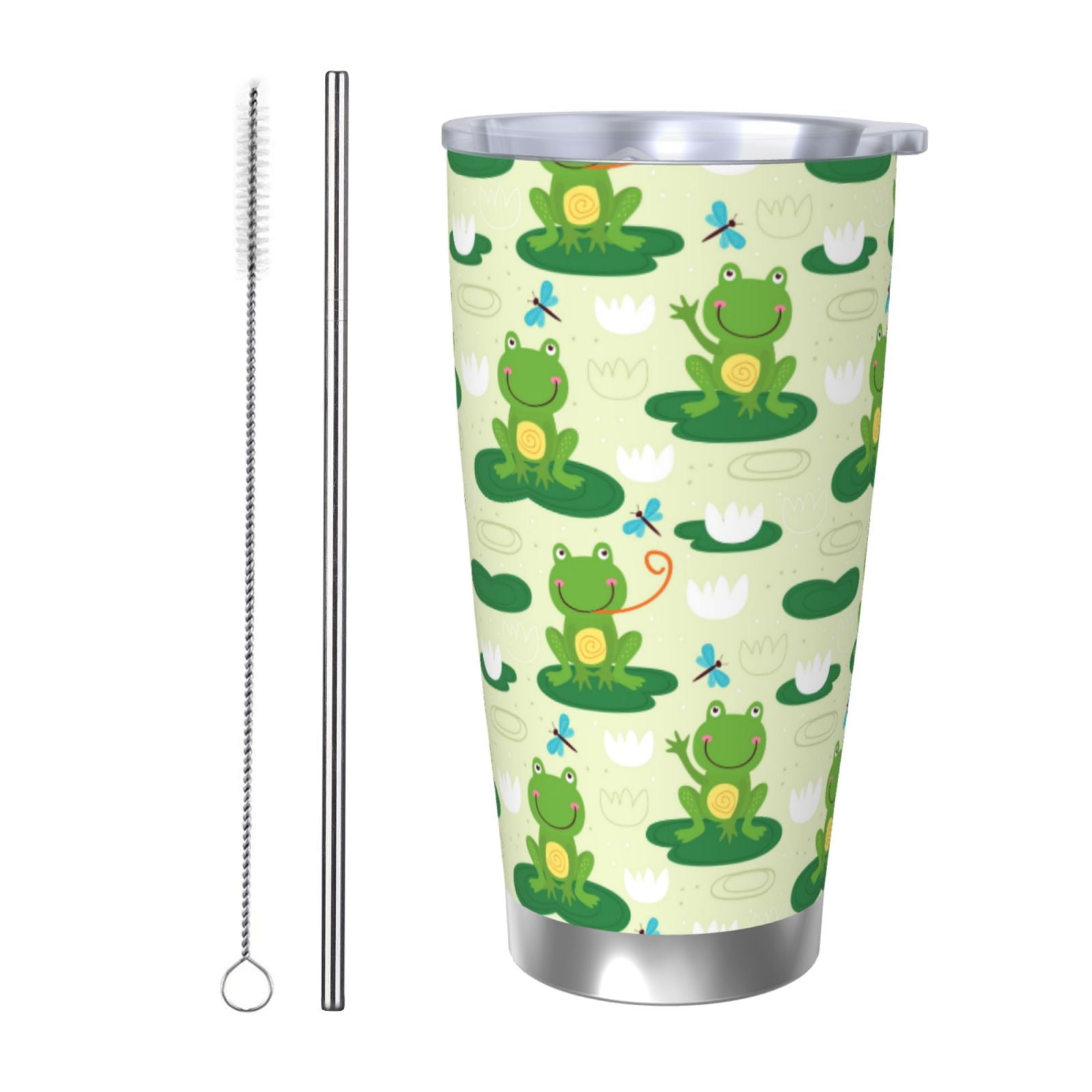 Fotbe Cute Frog1 Pattern 20 oz Tumbler Stainless Steel Vacuum Insulated ...