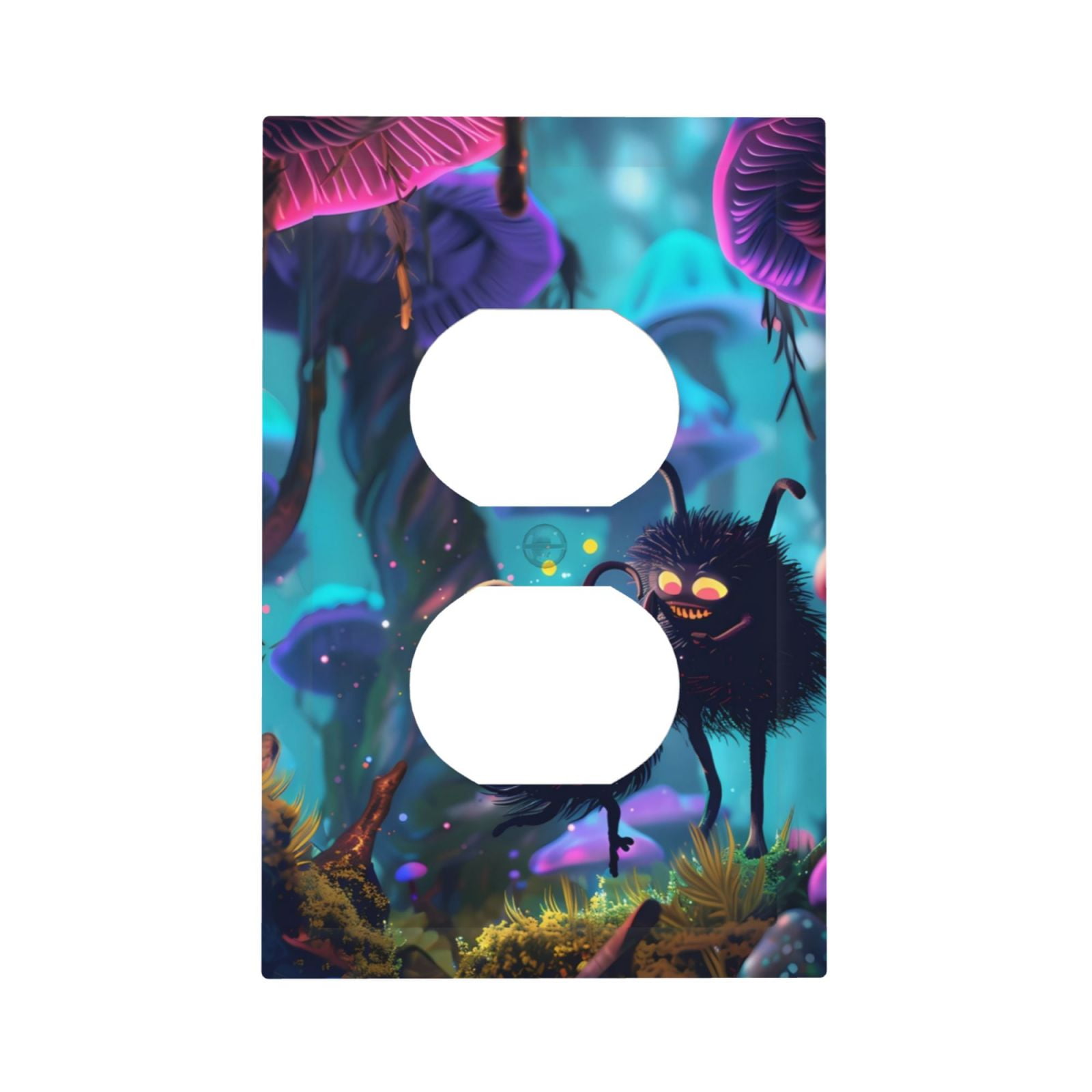 Fotbe Cute Fuzzy Fantasy Creatures Print Duplex Receptacle Wall Plate ...