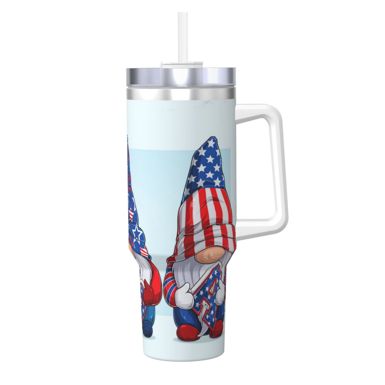 Fotbe Cute Gnomes in USA1 Pattern 40oz Ice Bully With Handle And Straw ...