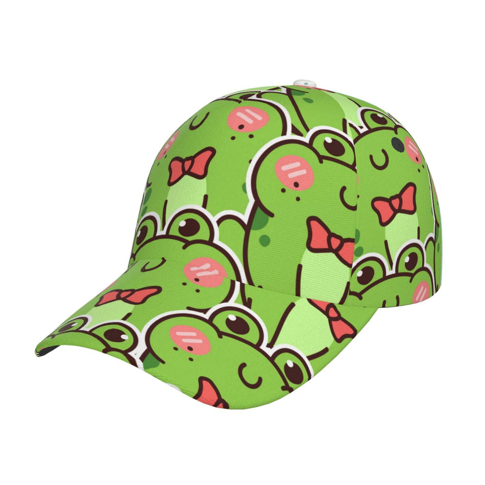 Fotbe Cute Green Frog Baseball Cap, Cute Green Frog Print Dad Hat ...