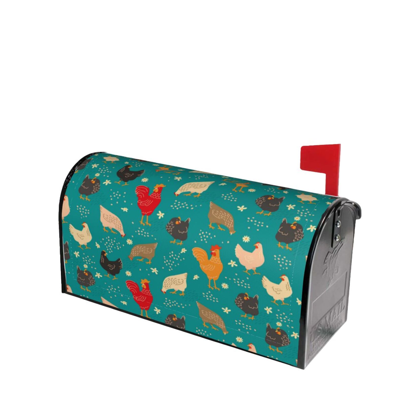 Fotbe Cute Hens And Rooster Mailbox Covers Post Letter Box Cover Garden ...