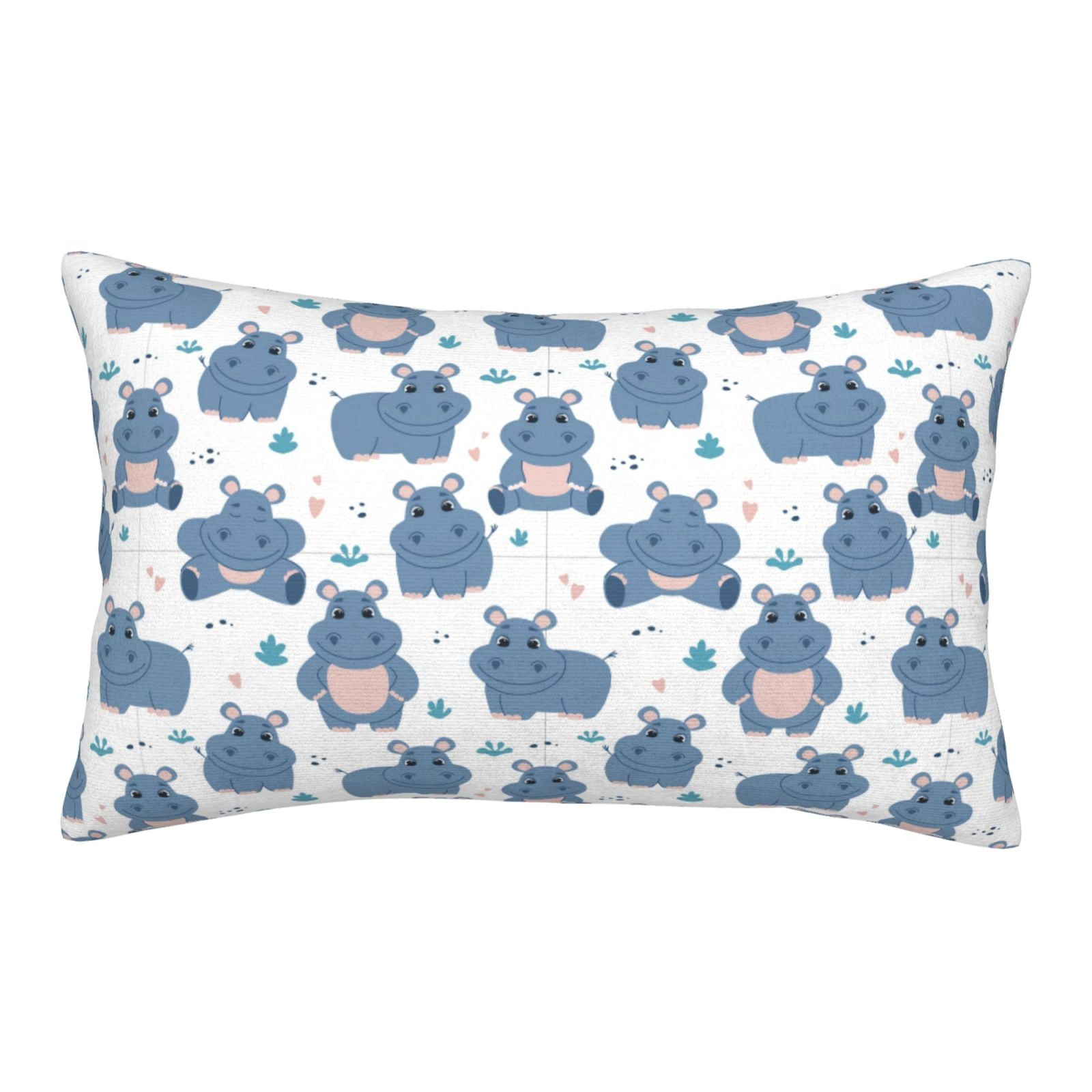 Fotbe Cute Hippos Pillow Cases - Envelope Closure - Luxury, Extra Soft ...