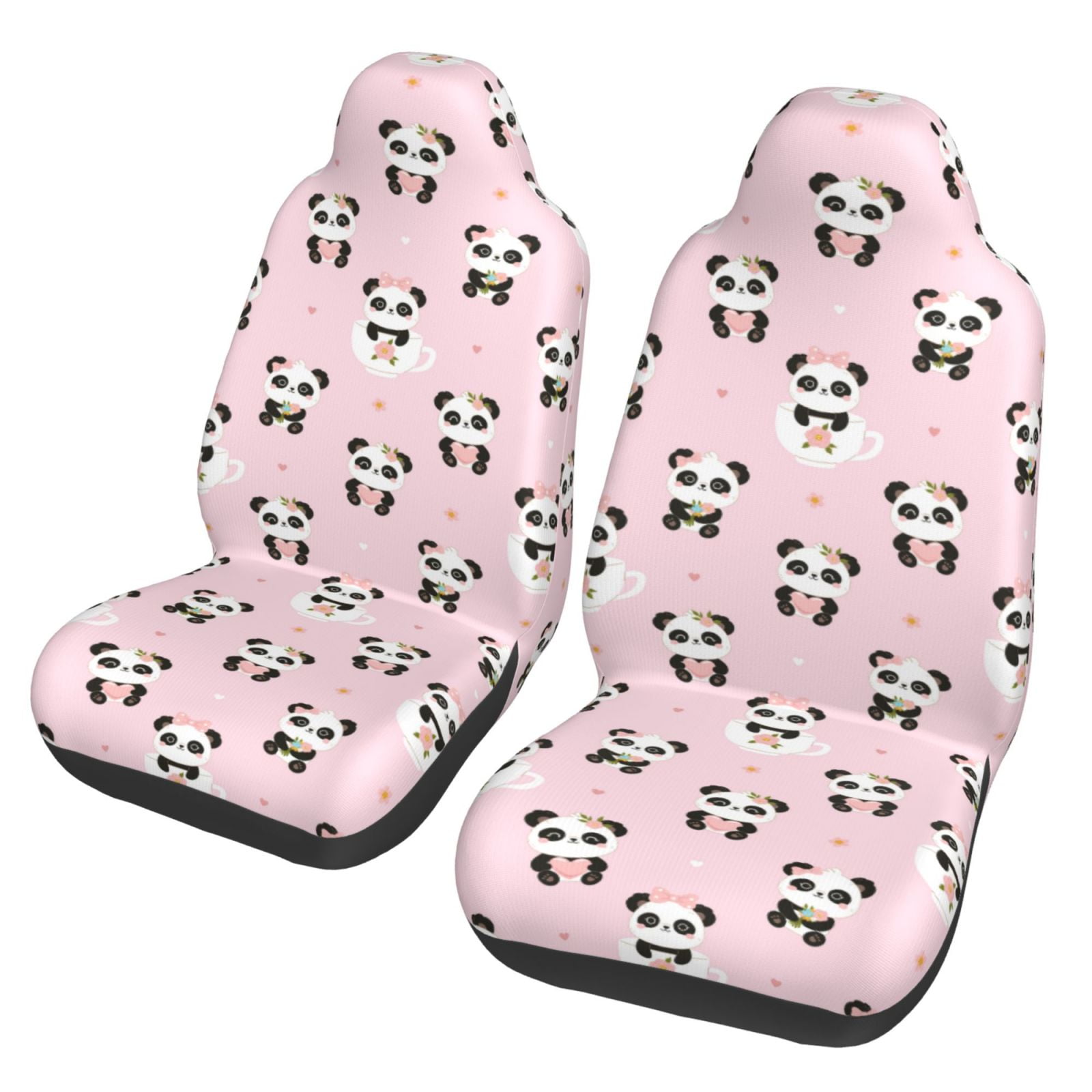 Fotbe Cute Kawaii Panda Pattern Automotive Seat Covers for Cars Trucks ...