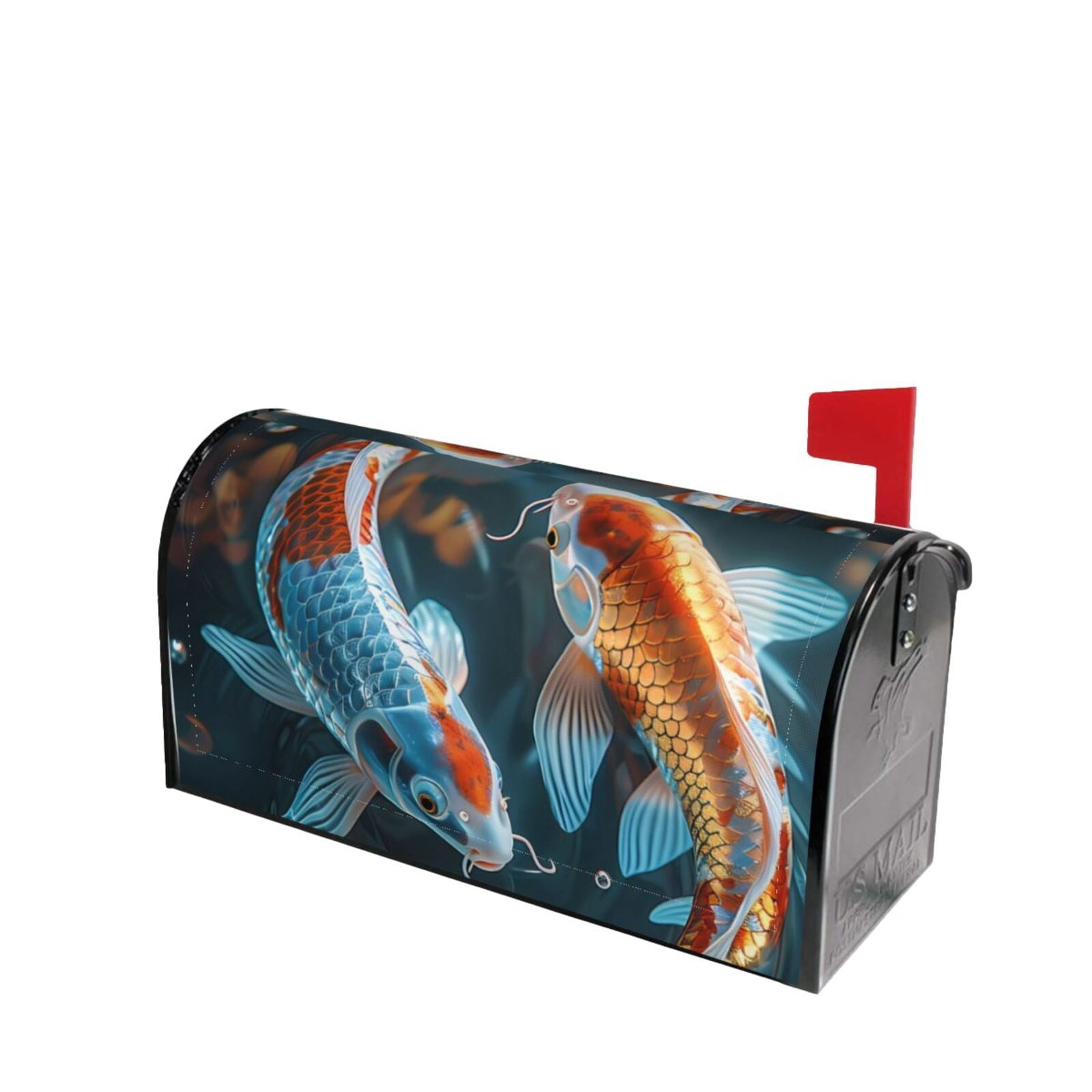 Fotbe Cute Koi Fish Serenity Mailbox Covers Post Letter Box Cover ...