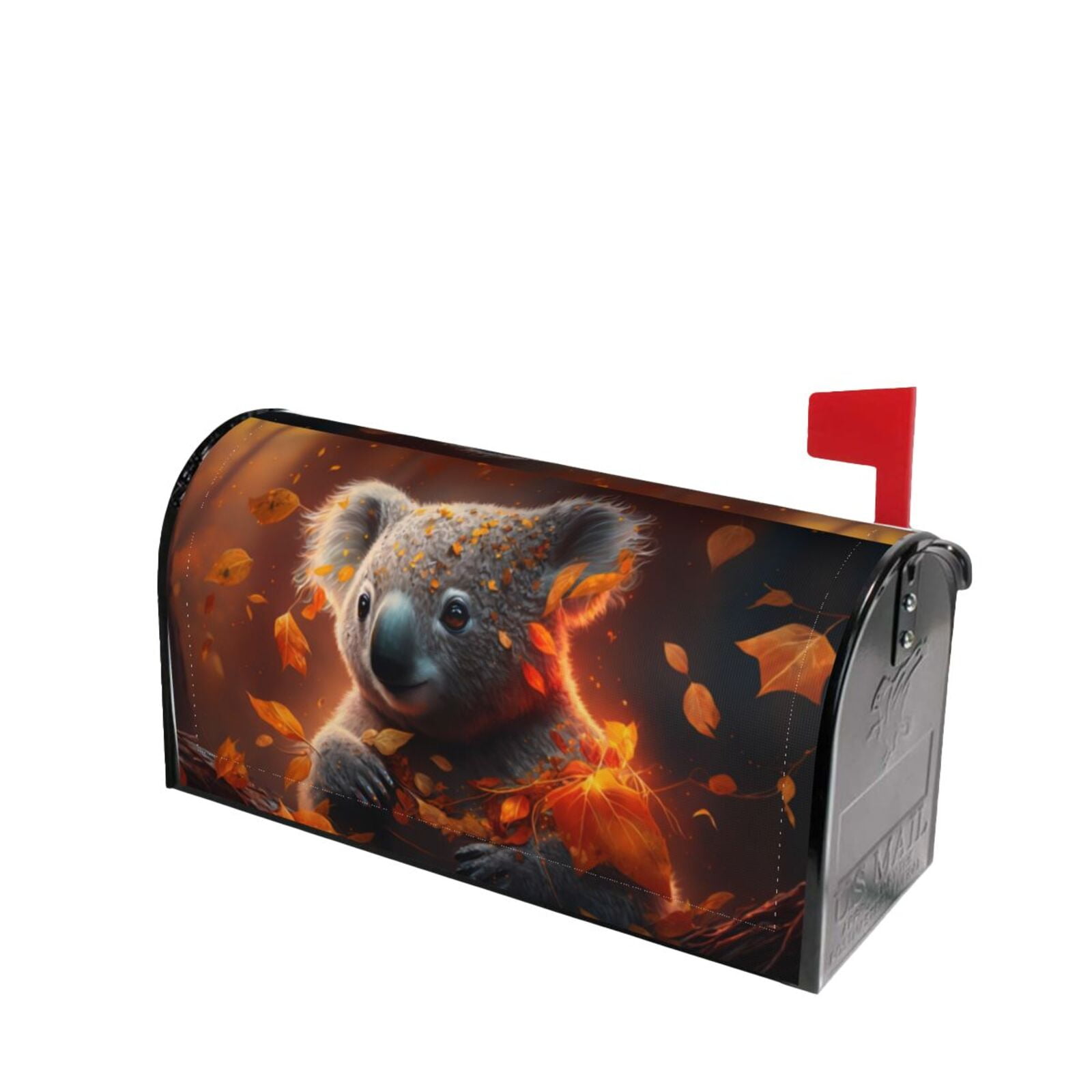 Fotbe Cute Maple Leaf Koala Mailbox Covers Post Letter Box Cover Garden ...