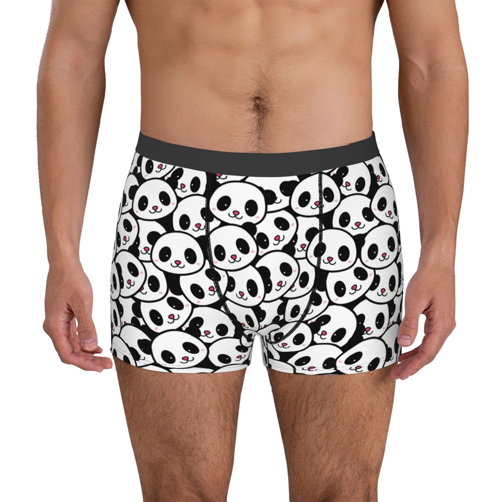 Fotbe Cute Panda Face Men’s Total Support Pouch Boxer Briefs, X-Temp ...