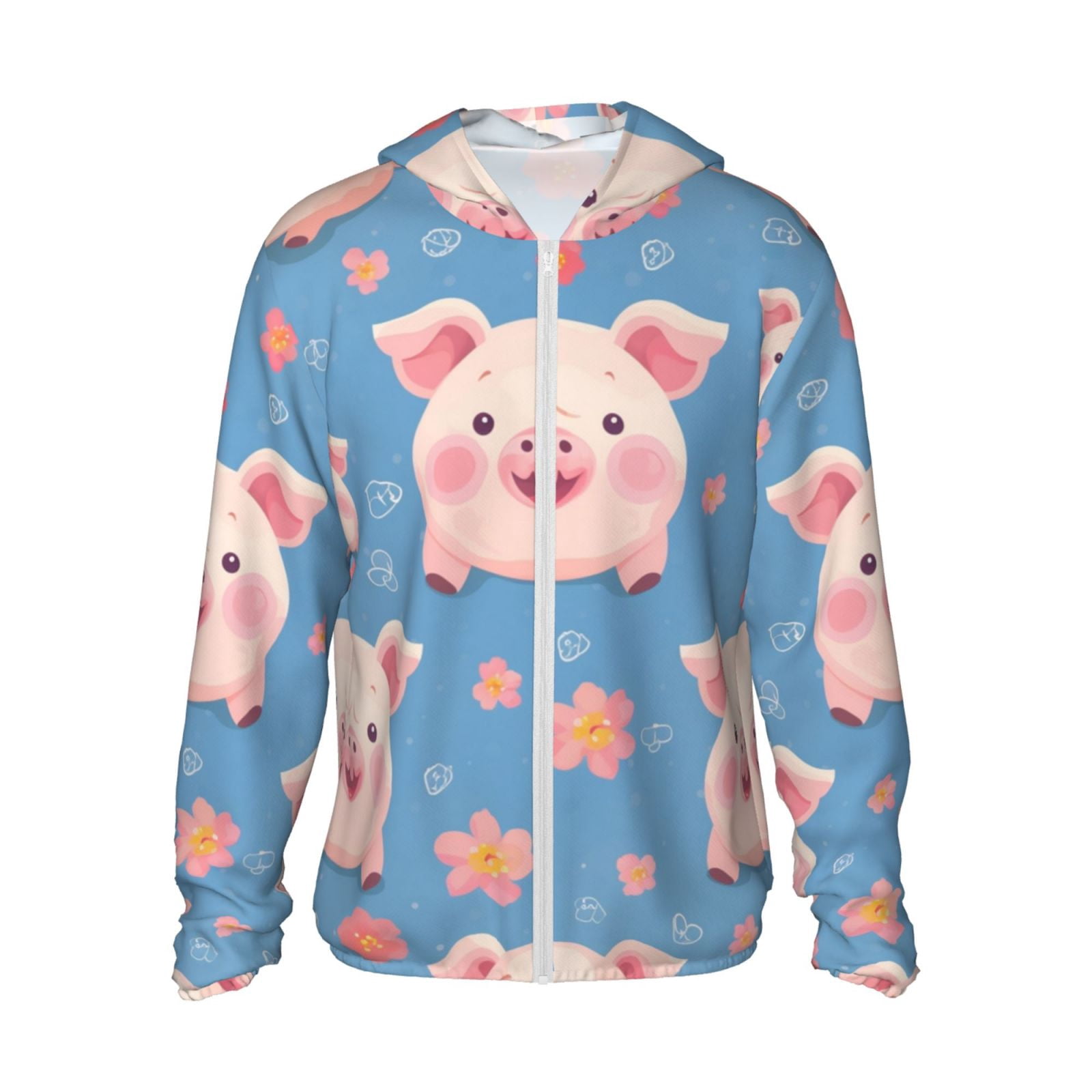 Fotbe Cute Pig Flowers Men's Women's UPF 50+ Sun Protection Jacket ...