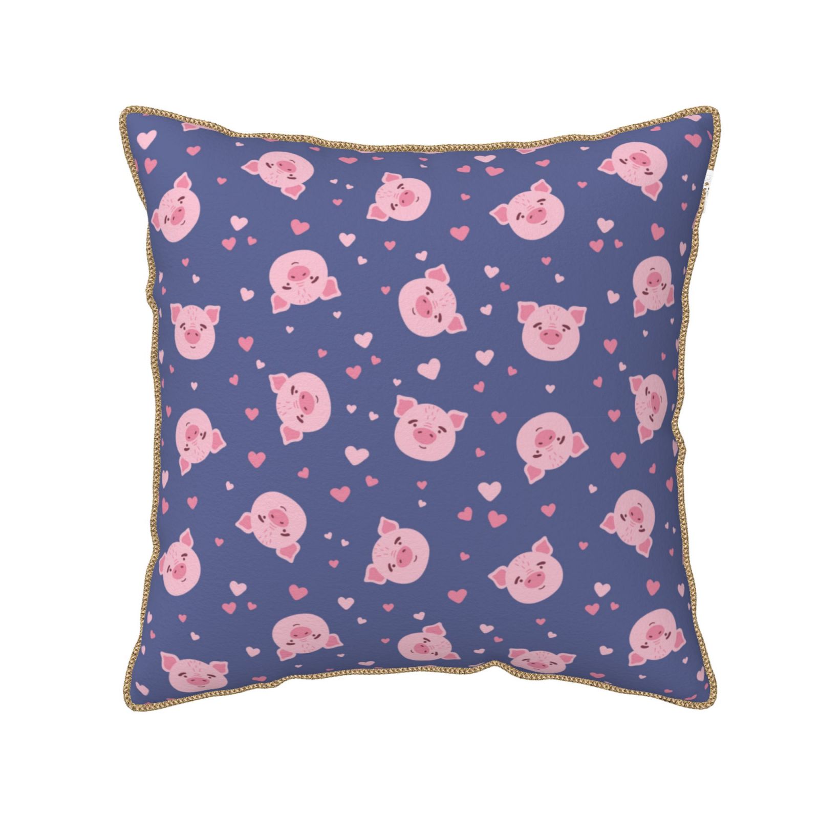 Fotbe Cute Pig Pattern Velvet Decorative Throw Pillow Covers with ...