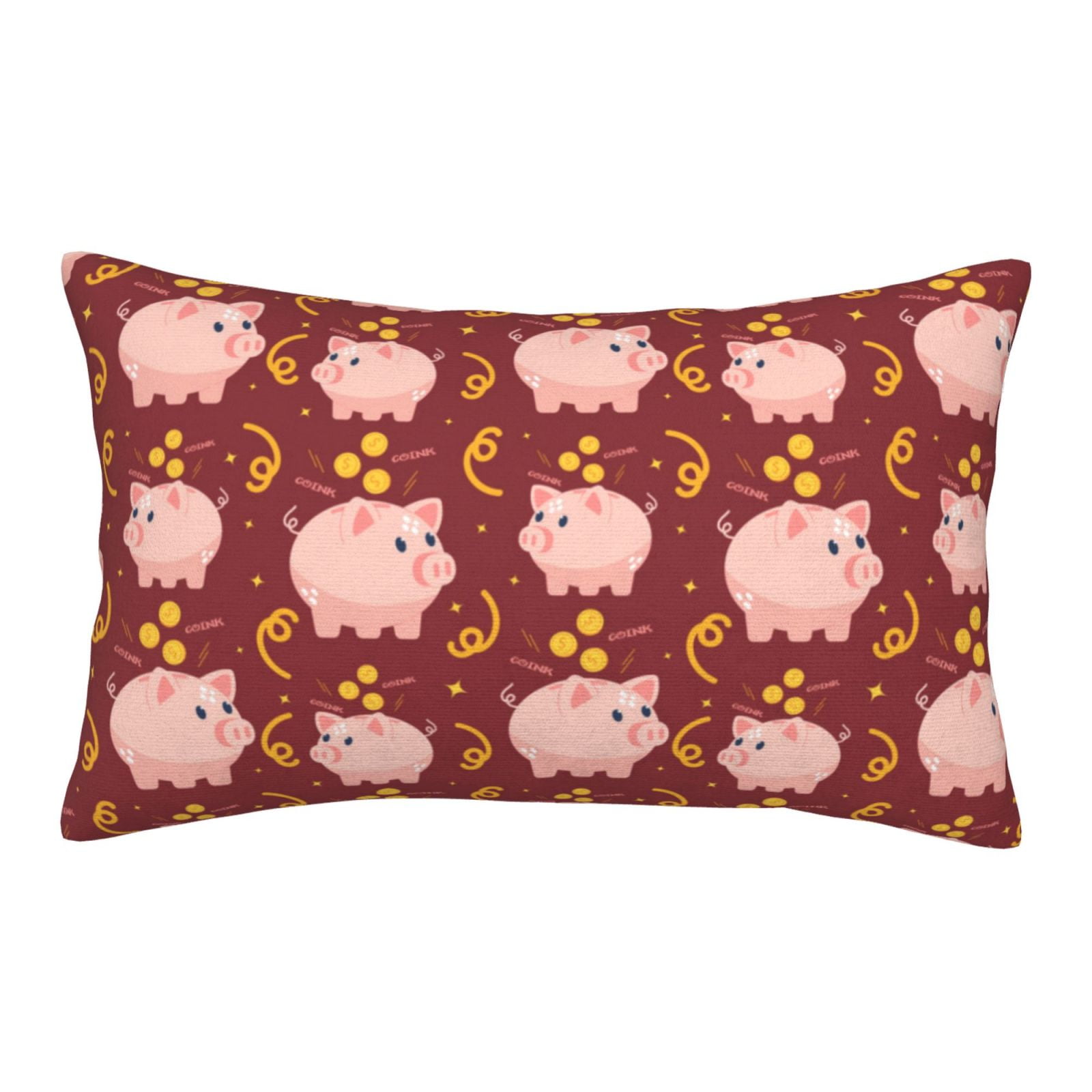 Fotbe Cute Pig with Coins Pillow Cases - Envelope Closure - Luxury ...