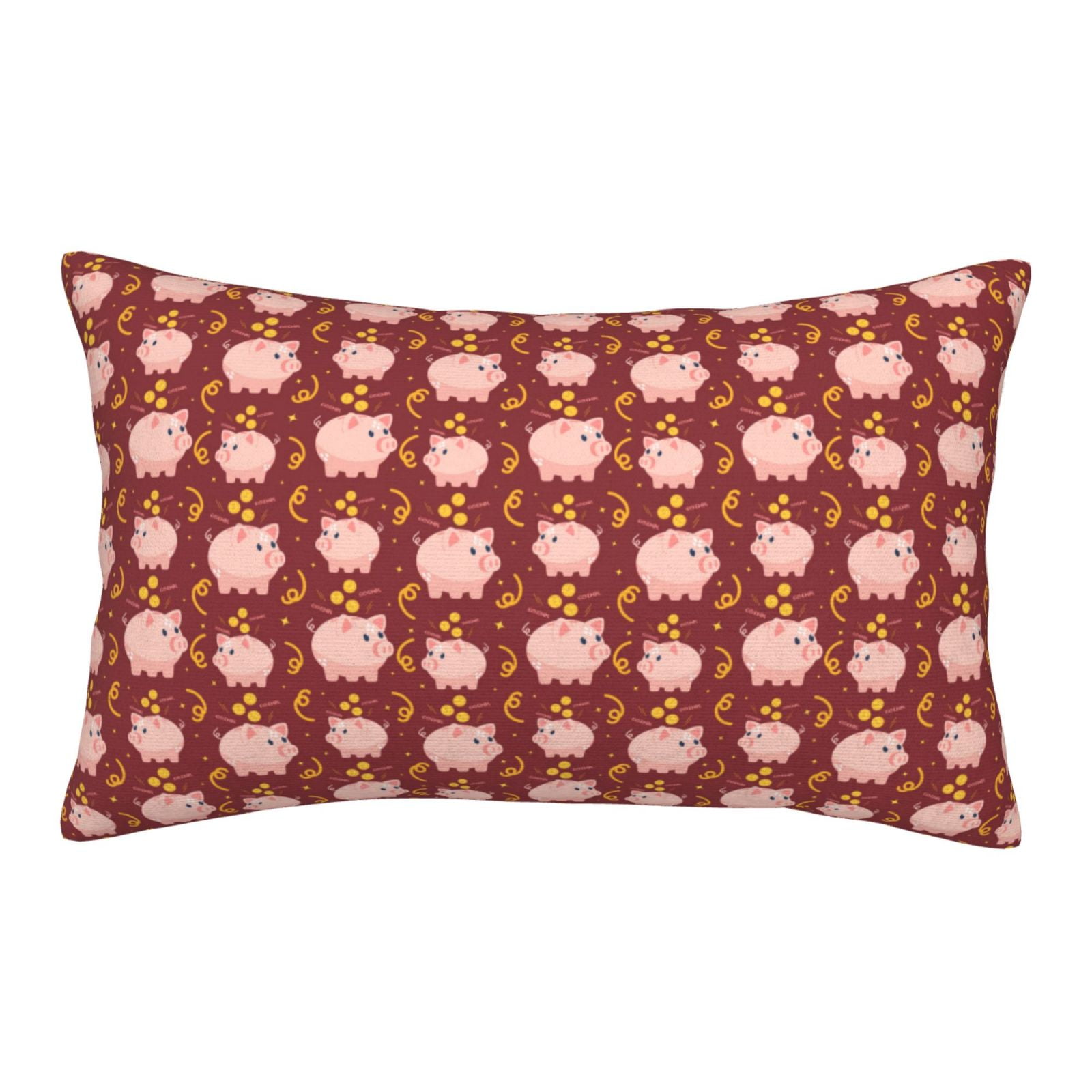 Fotbe Cute Pig with Coins Pillow Cases - Envelope Closure - Luxury ...