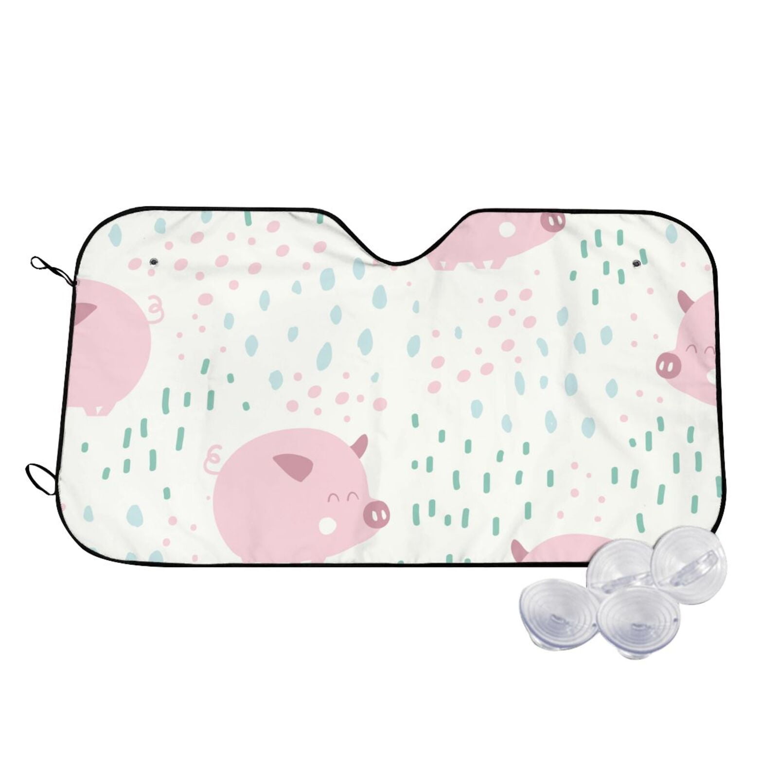 Fotbe Cute Pigs Car Windshield Sunshade | Sun Visor Protector Front ...