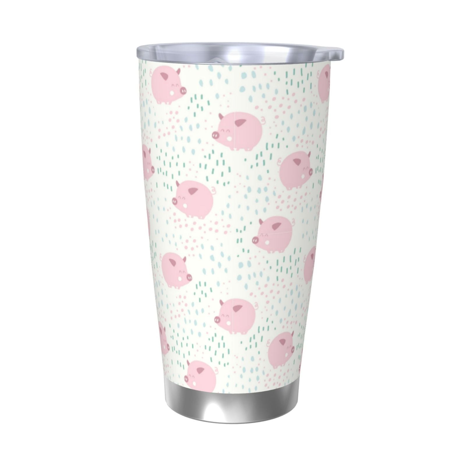 Fotbe Cute Pigs Pattern 20 oz Tumbler Stainless Steel Vacuum Insulated ...