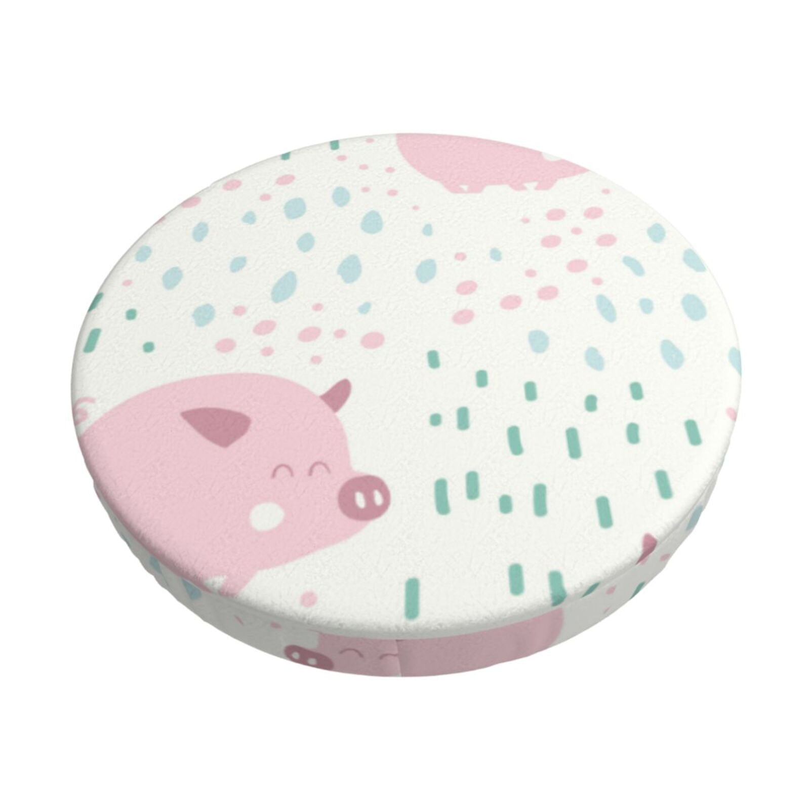 Fotbe Cute Pigs Stool Covers Round,Waterproof Round Bar Stool Covers ...