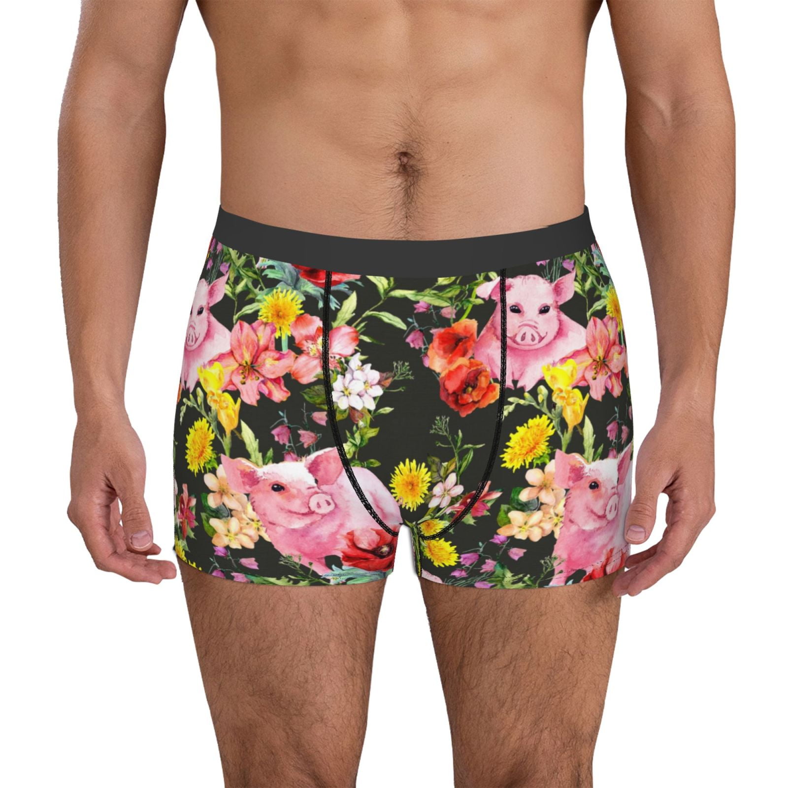 Fotbe Cute Pigs Sunflower Men’s Total Support Pouch Boxer Briefs, X ...