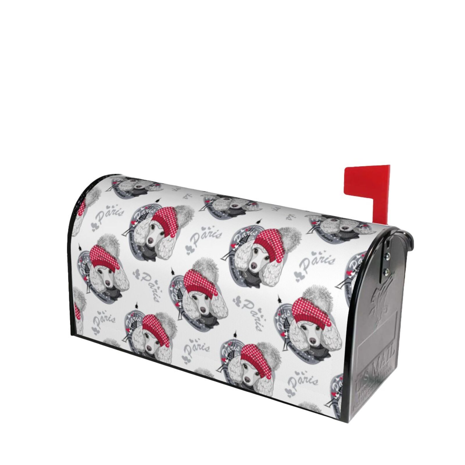 Fotbe Cute Poodle Dog Mailbox Covers Post Letter Box Cover Garden Decor ...