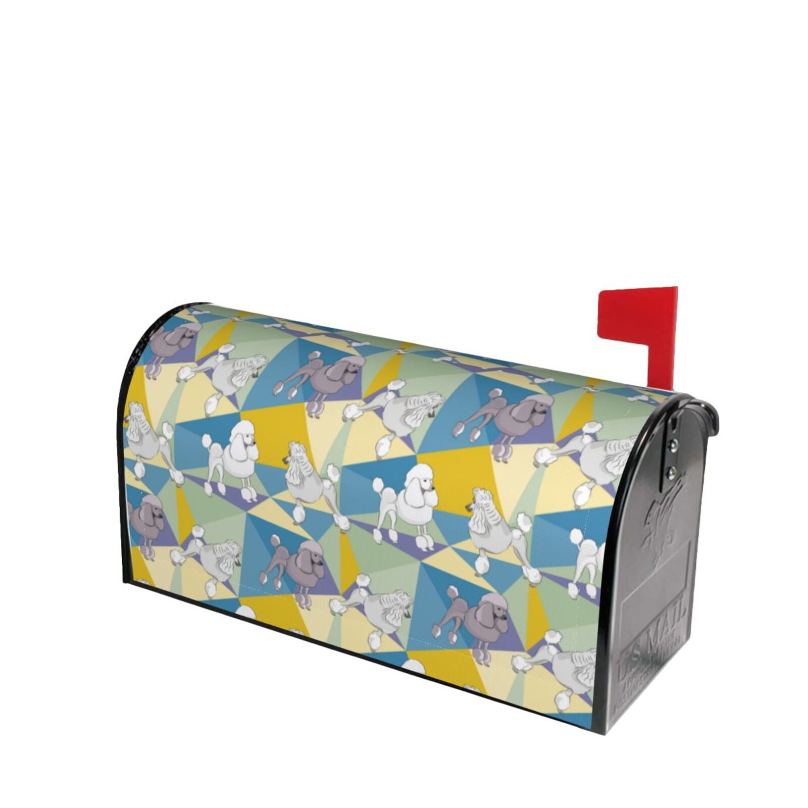 Fotbe Cute Poodle Dog Mailbox Covers Post Letter Box Cover Garden Decor ...