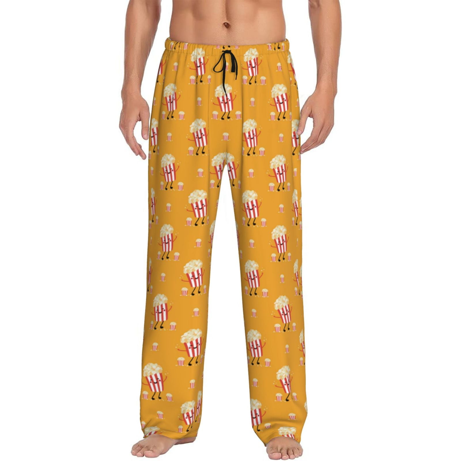 Fotbe Cute Popcorn Men's Pajama Pants,Sleepwear Pants,Pj Bottoms ...