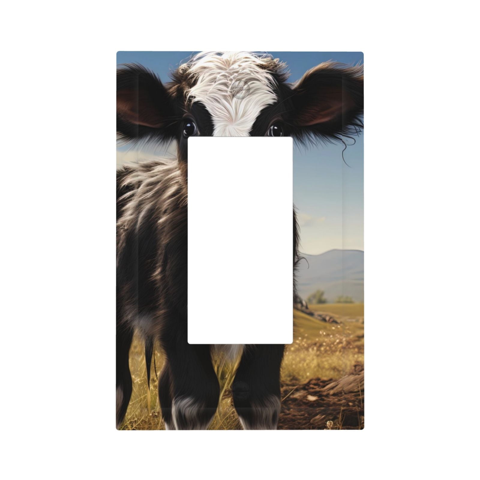 Fotbe Cute Prairie Cow Print Duplex Receptacle Wall Plate, 1-Gang 5.0 ...