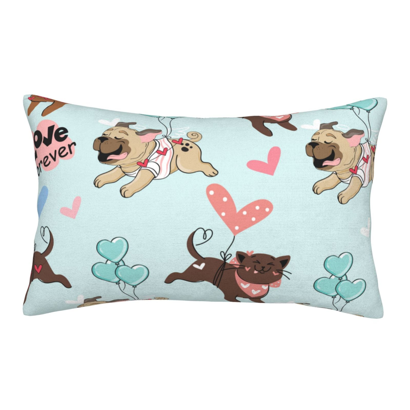 Fotbe Cute Pug Dogs Pillow Cases - Envelope Closure - Luxury, Extra ...