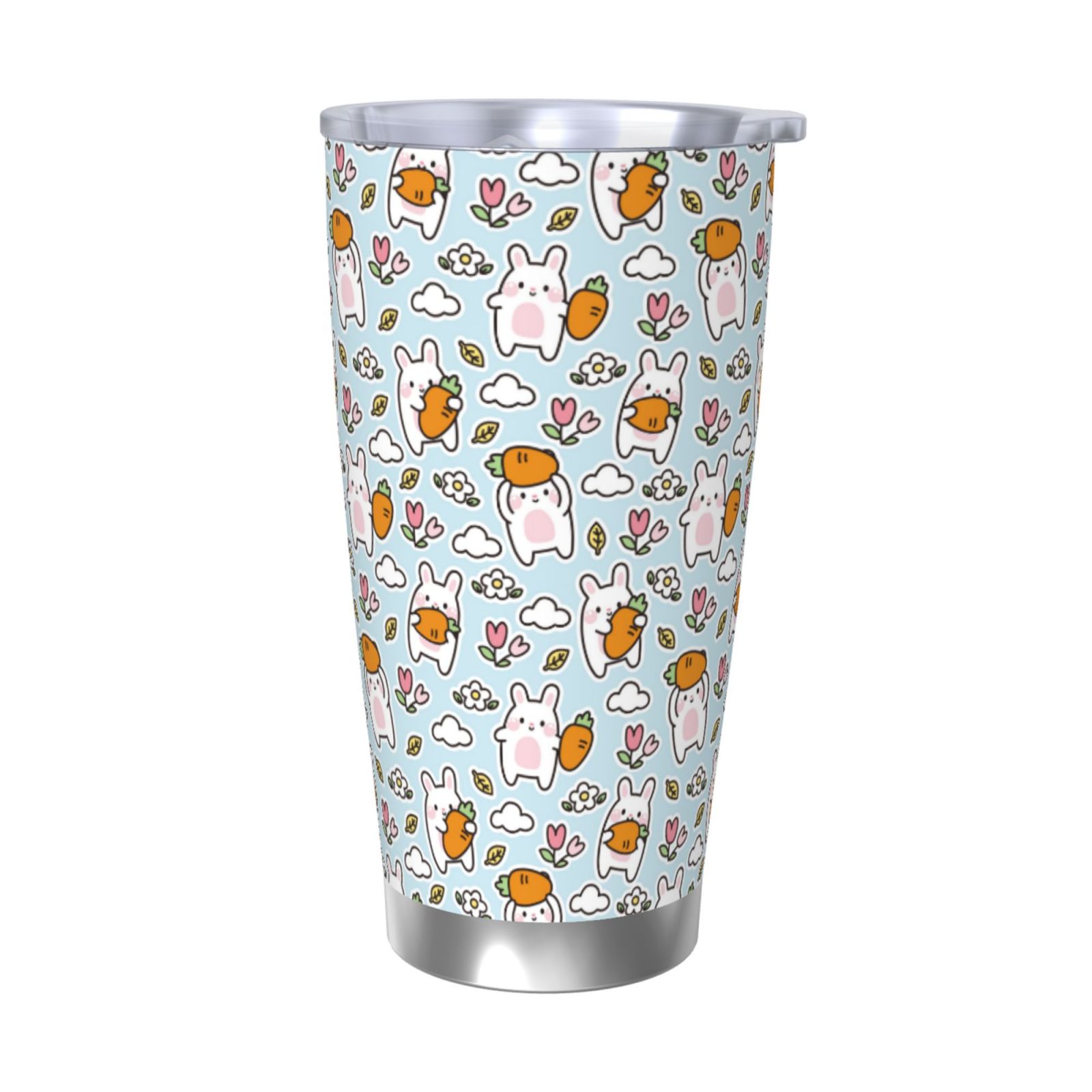 Fotbe Cute Rabbit Hold Carrot Pattern 20 oz Tumbler Stainless Steel ...