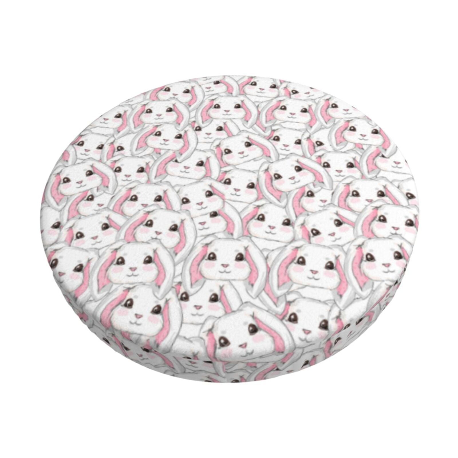Fotbe Cute Rabbit Stool Covers Round,Waterproof Round Bar Stool Covers ...