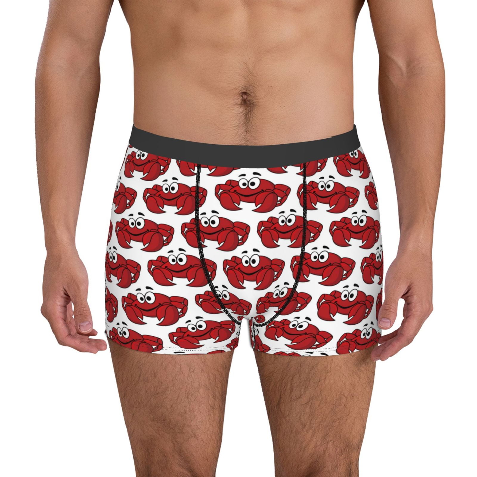 Fotbe Cute Red Crab Men’s Total Support Pouch Boxer Briefs, X-Temp ...
