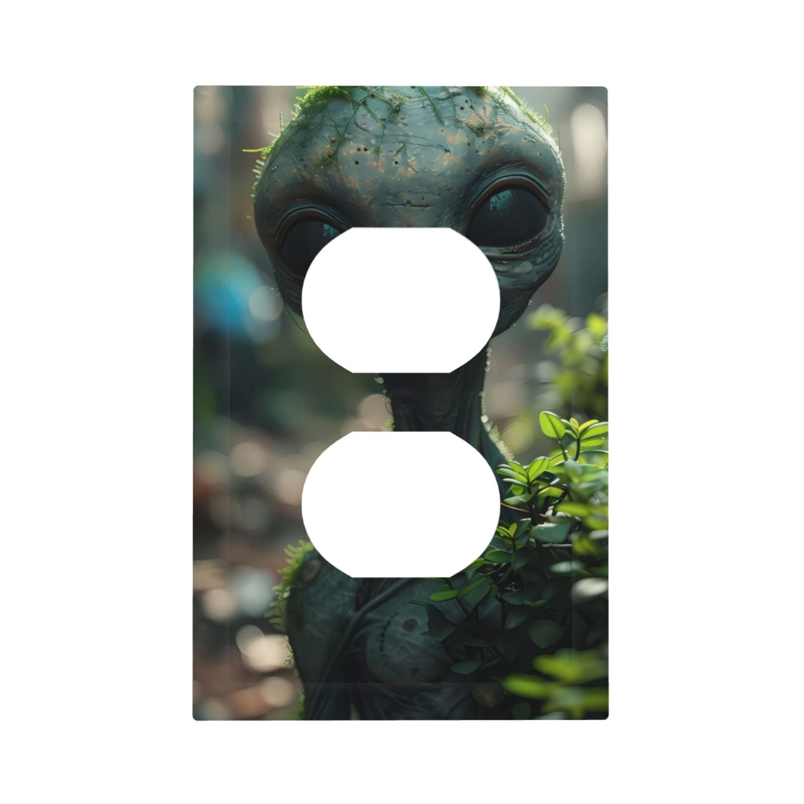 Fotbe Cute Saucerman With Big Eyes Print Duplex Receptacle Wall Plate ...