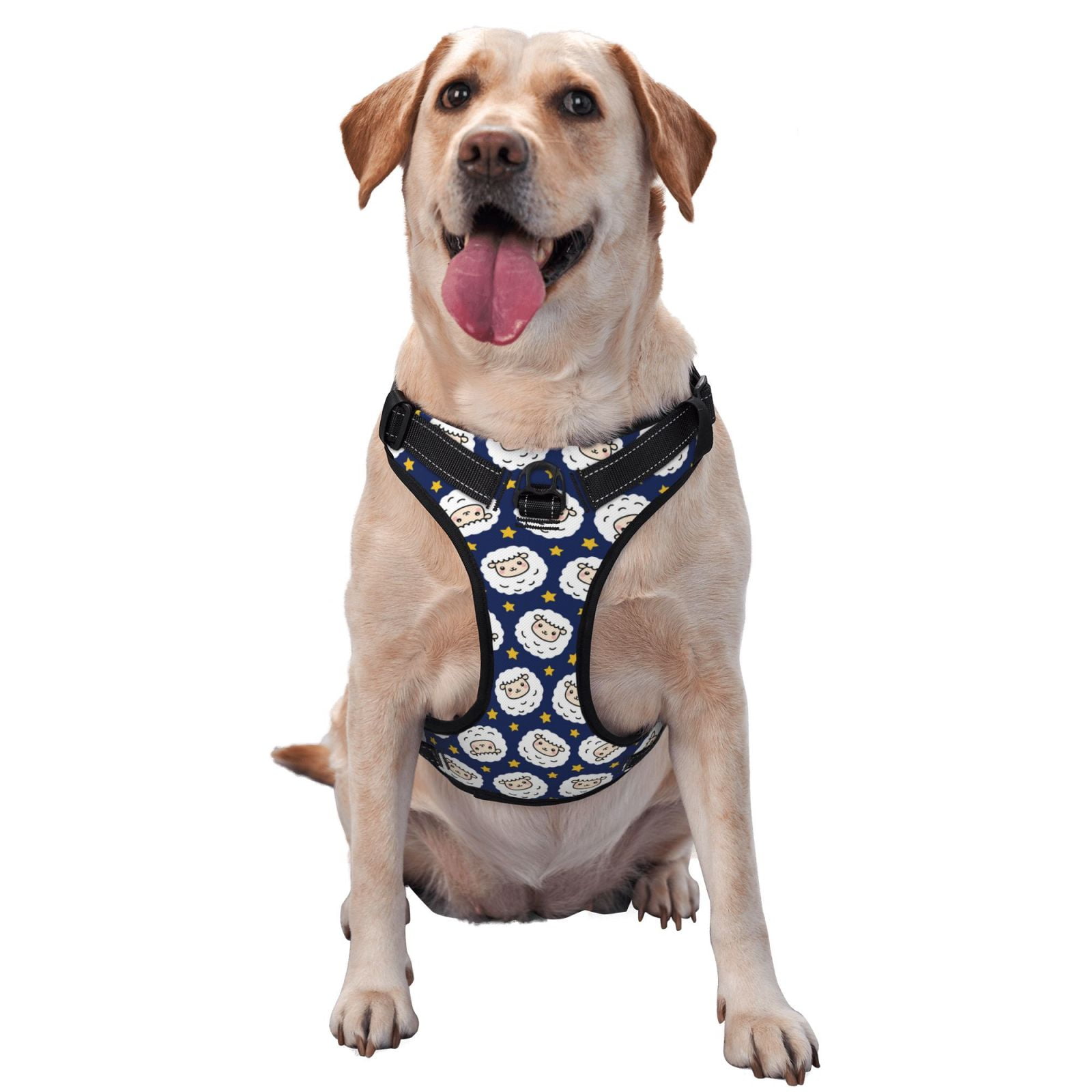 Fotbe Cute Sheep With Star Pattern Dog Harness, No-Pull Pet Harness ...