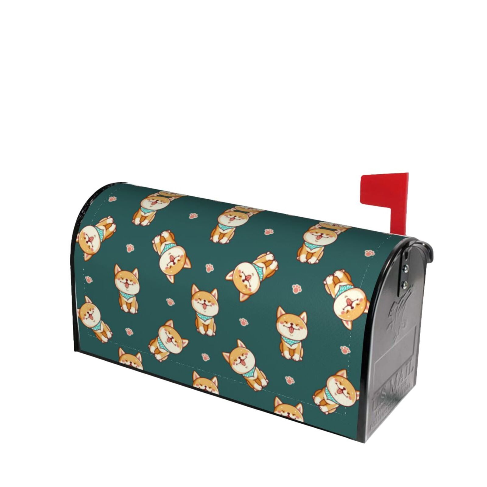 Fotbe Cute Shiba Mailbox Covers Post Letter Box Cover Garden Decor ...
