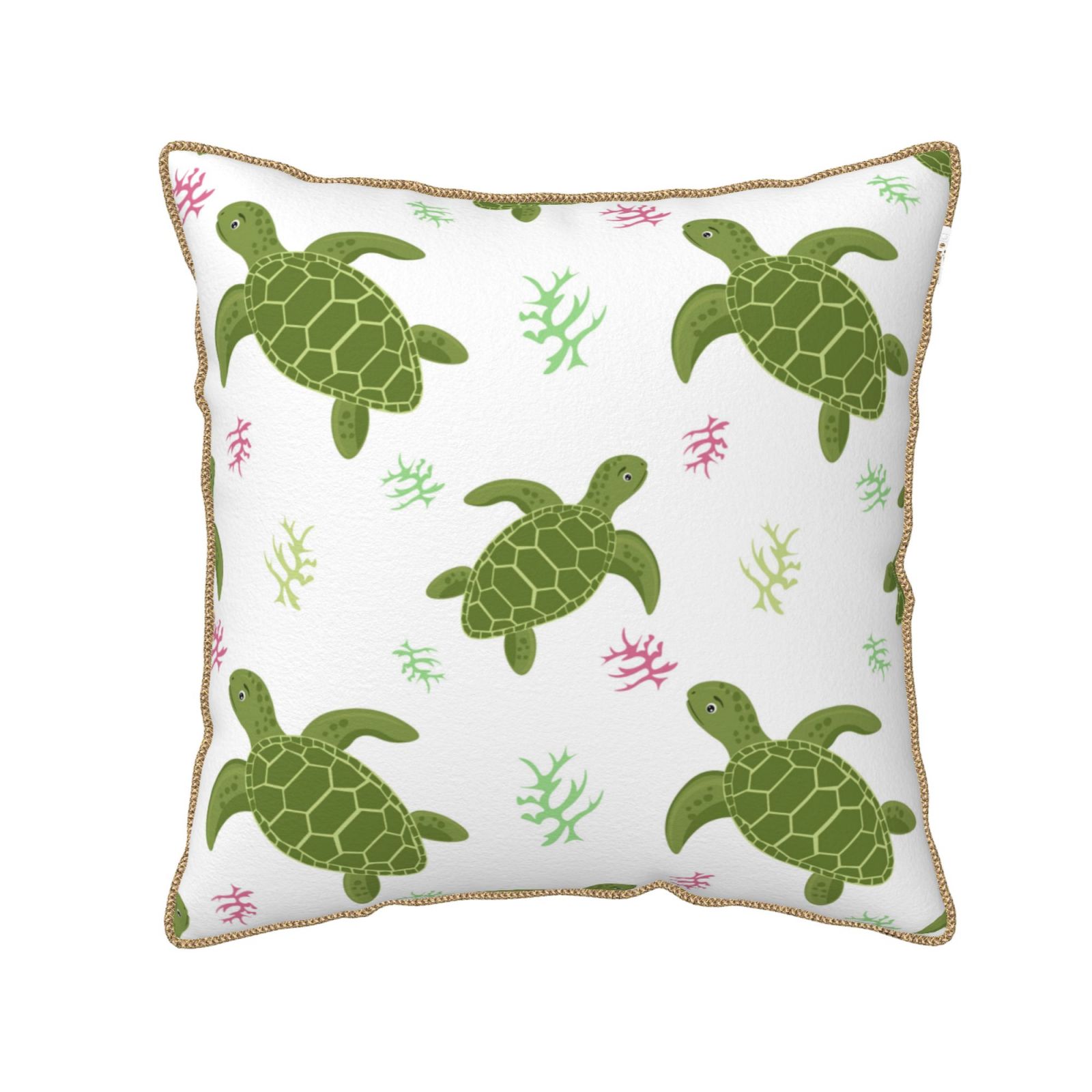 Fotbe Cute Turtle Pattern Velvet Decorative Throw Pillow Covers with ...