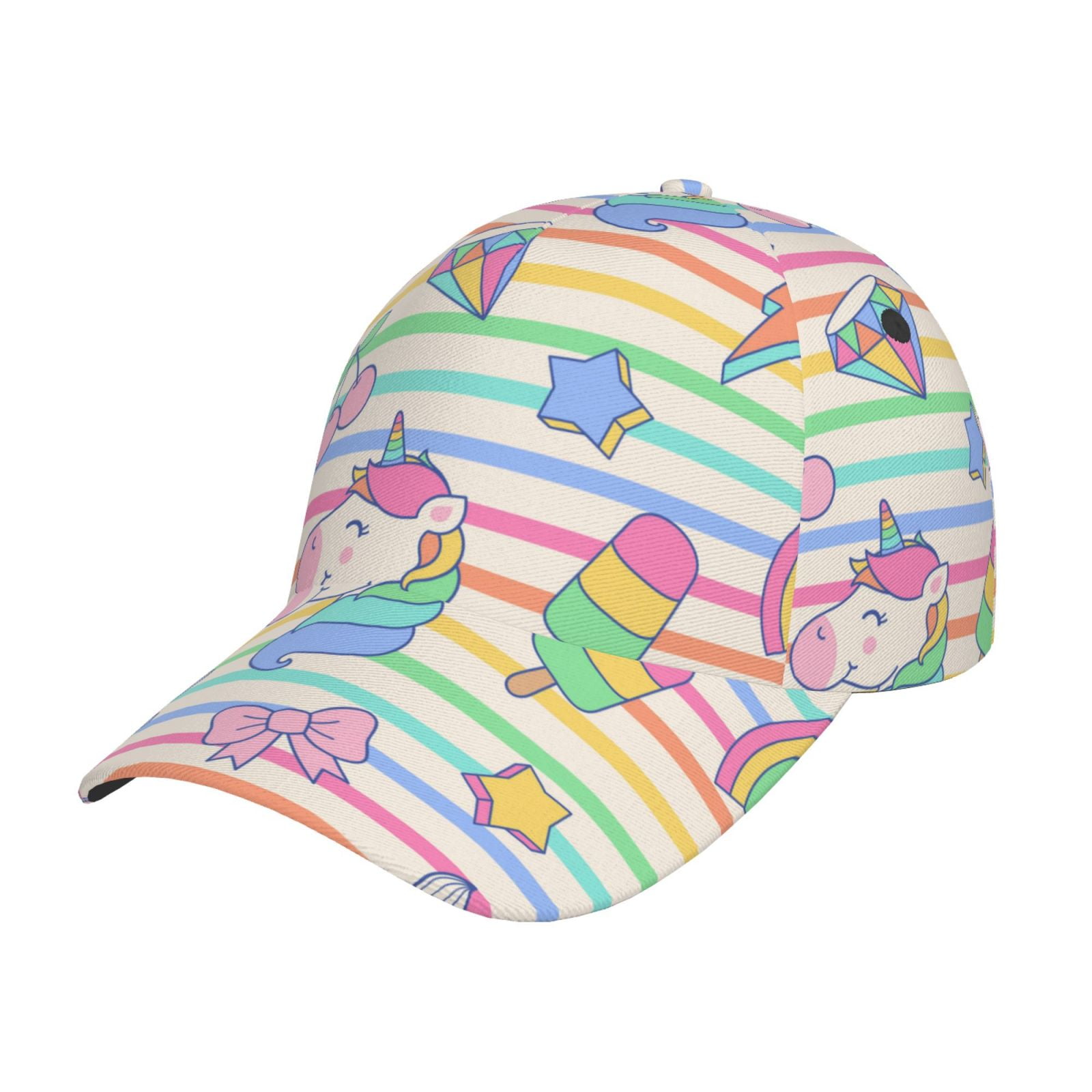 Fotbe Cute Unicorn Baseball Cap, Cute Unicorn Print Dad Hat,Outdoor Hat ...