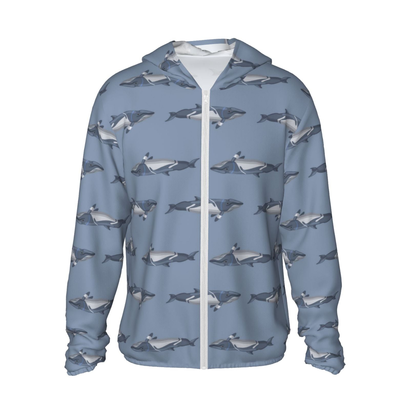Fotbe Cute Whale Men's Women's UPF 50+ Sun Protection Jacket Hooded ...