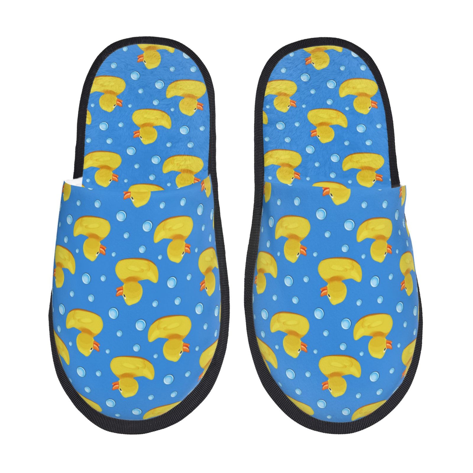 Fotbe Cute Yellow Rubber Ducks Pattern Women's Fuzzy Slippers Plush ...