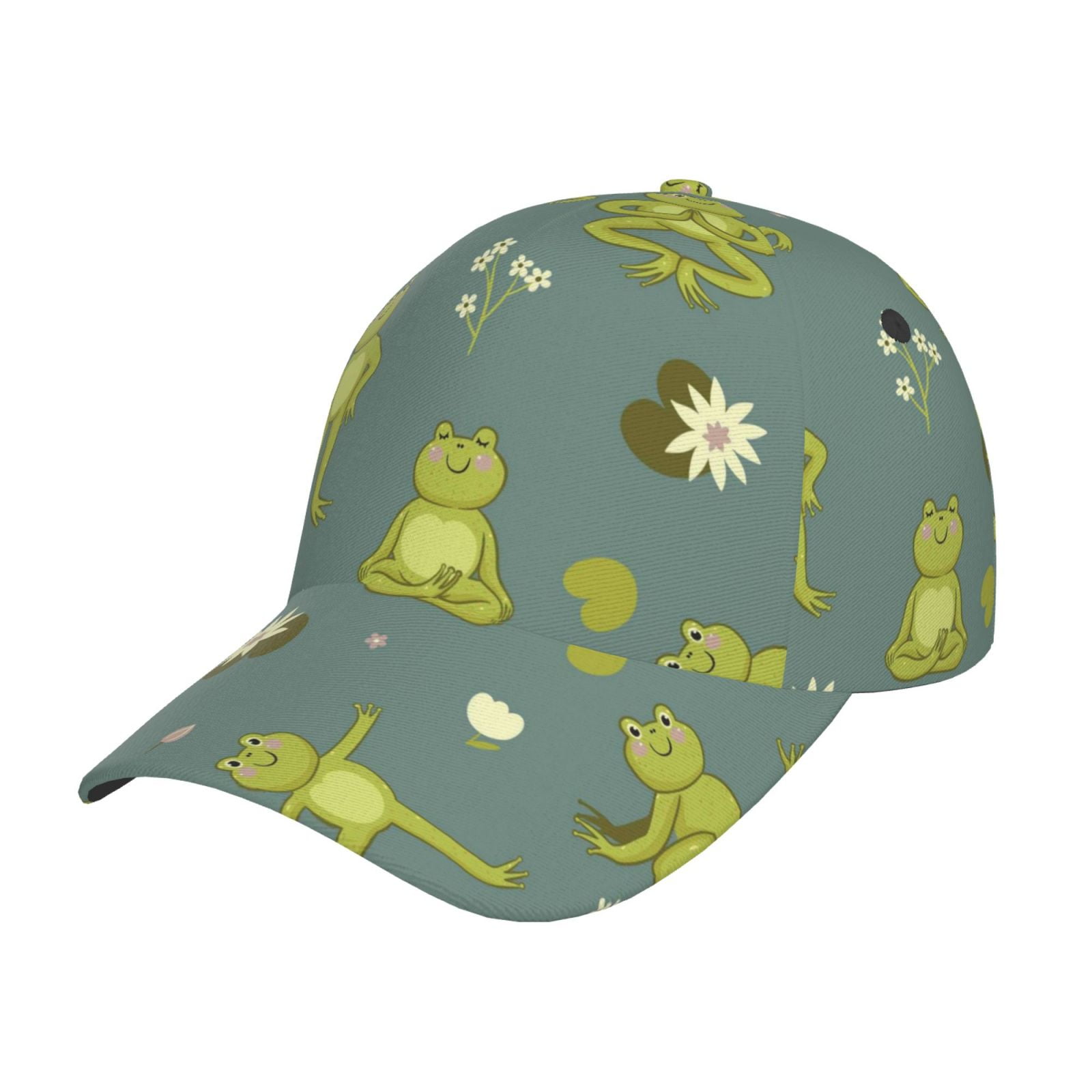 Fotbe Cute Yoga Frogs Baseball Cap, Cute Yoga Frogs Print Dad Hat ...