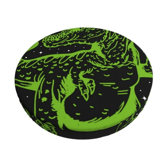 Fotbe DINOSAUR IN SPACE Stool Covers Round,Waterproof Round Bar Stool ...