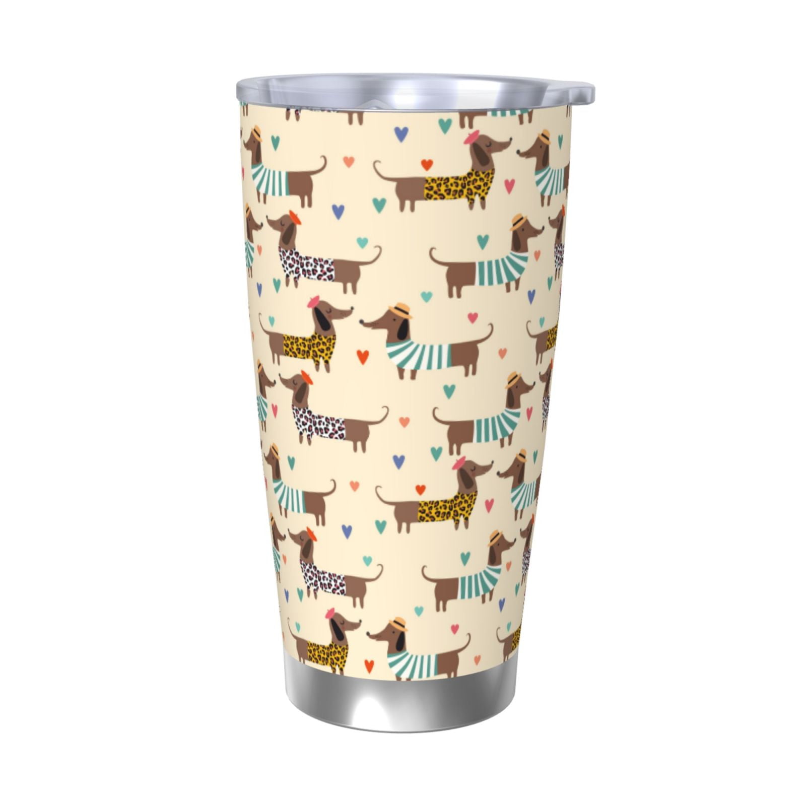 Fotbe Dachshund Dog Pattern 20 oz Tumbler Stainless Steel Vacuum ...
