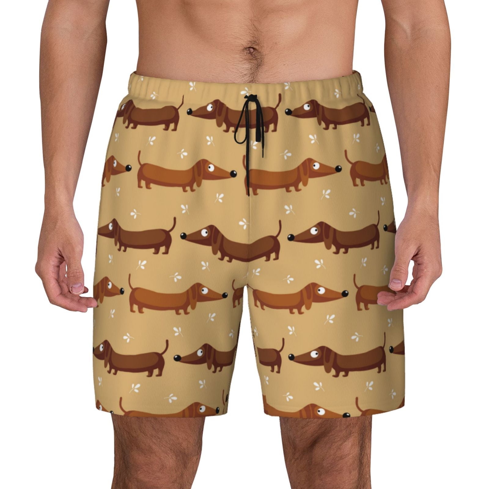 Fotbe Dachshund Dog Puppy Men’s Swim Trunks Quick Dry Swim Shorts Board ...