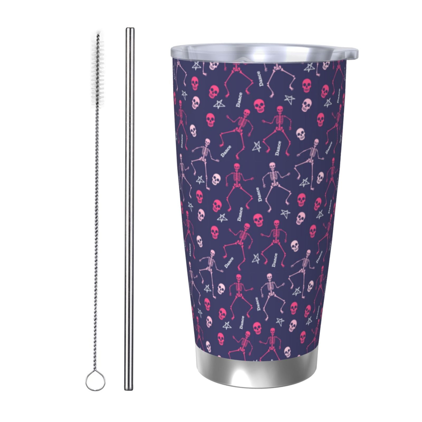 Fotbe Dance Skull Star Pattern 20 oz Tumbler Stainless Steel Vacuum Insulated Coffee Ice Cup ...
